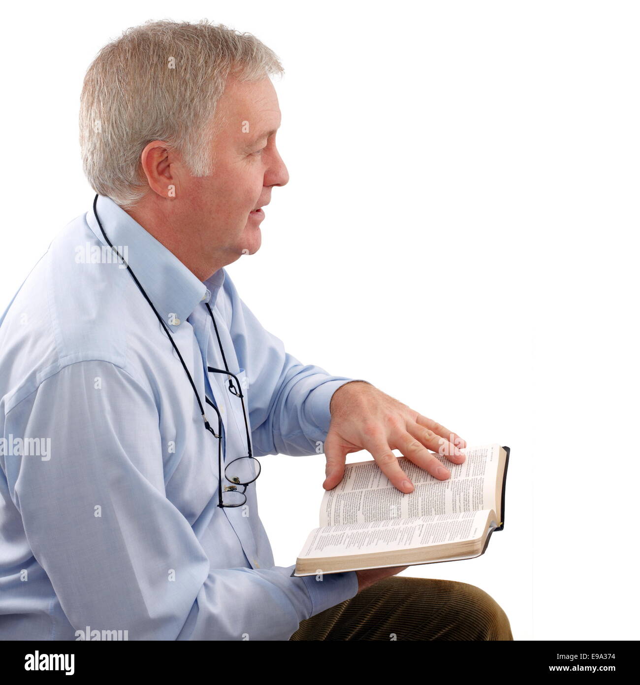 Explaining the Scripture Stock Photo - Alamy