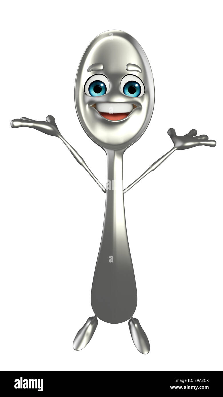 Cartoon character spoon happy hi-res stock photography and images - Alamy