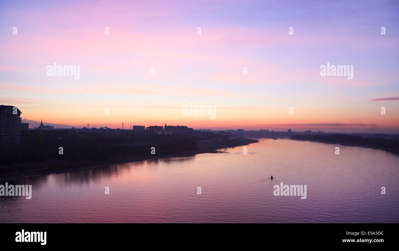 Sunrise on the Irtysh River Stock Photo - Alamy