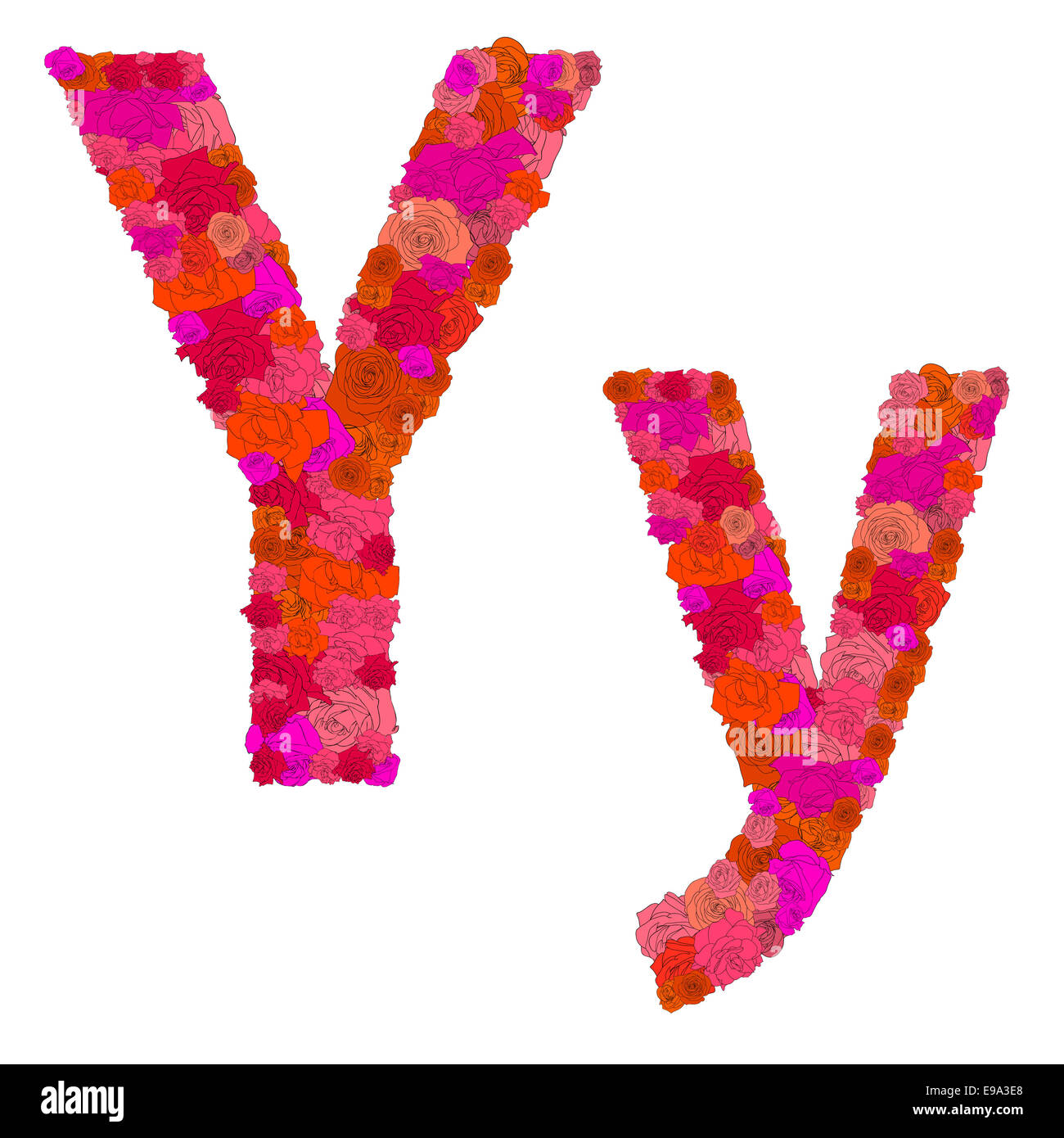 Flower alphabet hi-res stock photography and images - Alamy