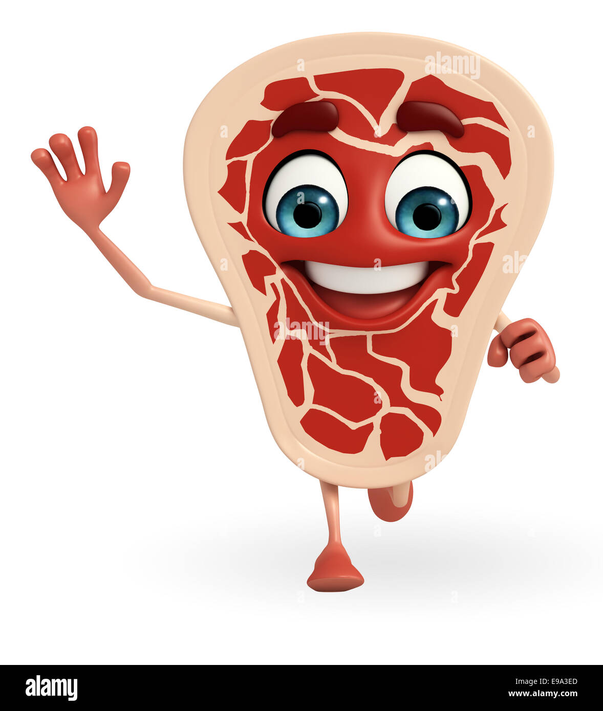 Cartoon character meat steak running hi-res stock photography and ...