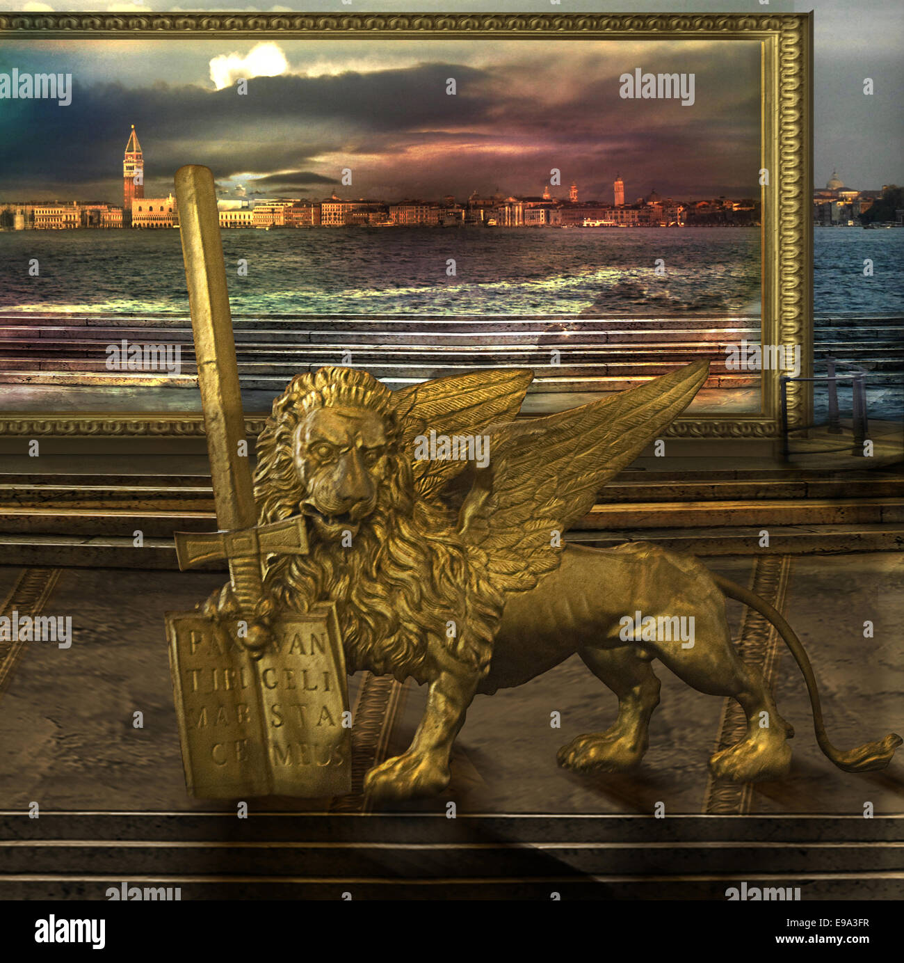 The golden Leo in alternative earth Stock Photo - Alamy