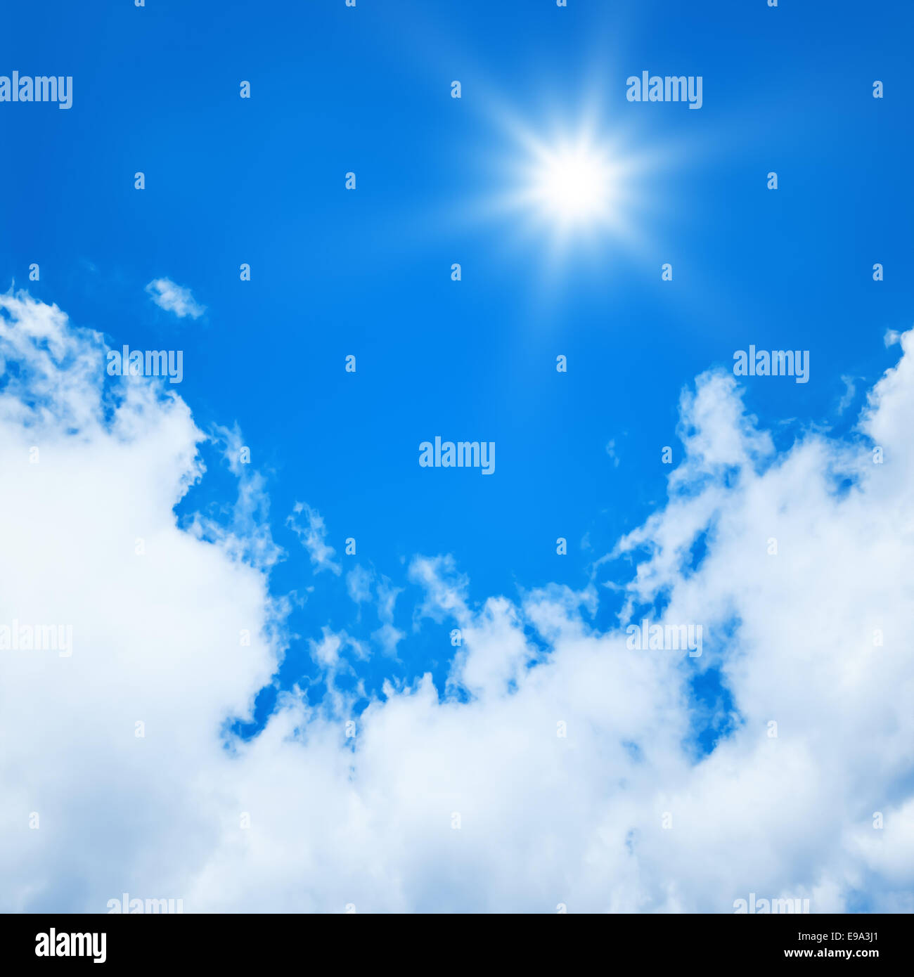 blue sky sun Stock Photo - Alamy