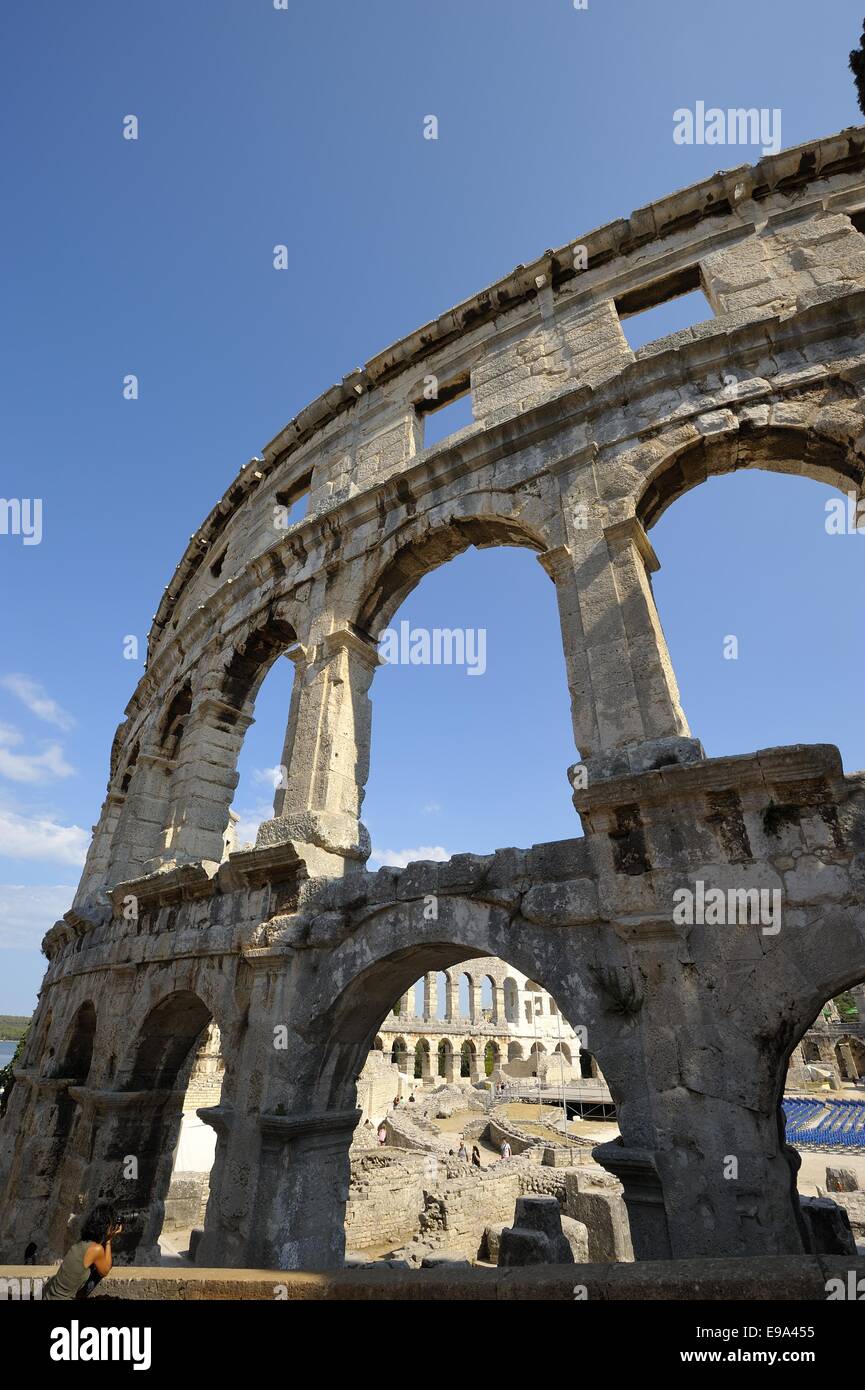 Roman amphitheater of Pula (Croatia Stock Photo - Alamy