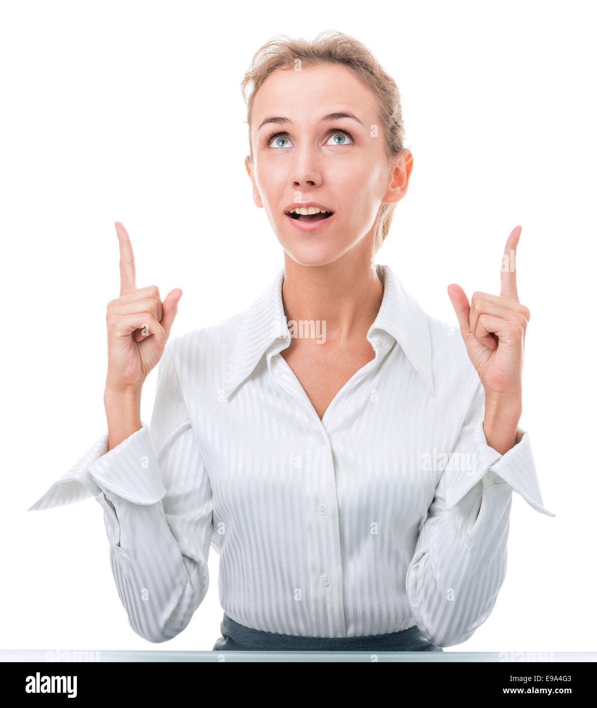 friendly administrative assistant making hand Stock Photo - Alamy