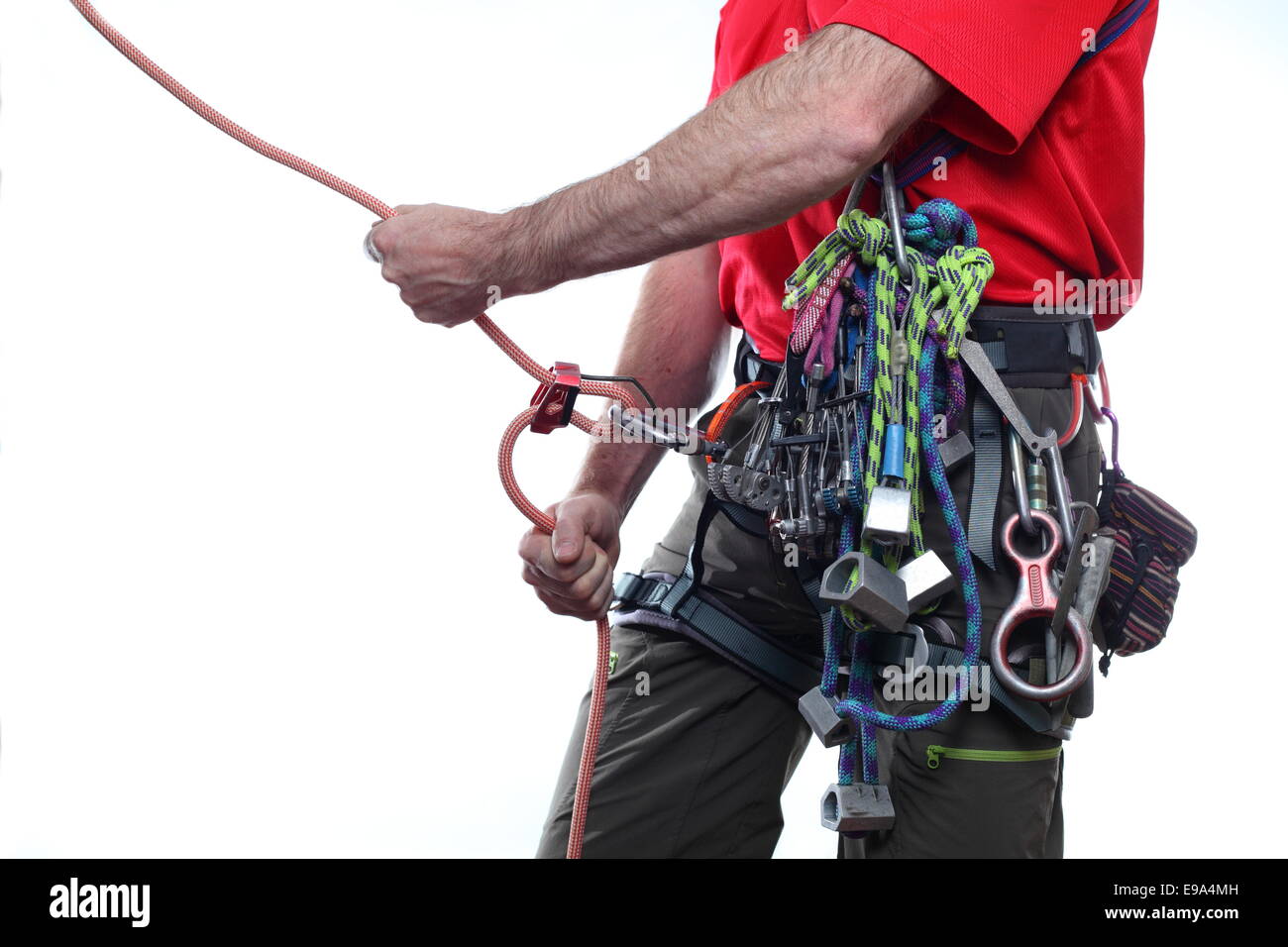 Mountain climbing rope tools hi-res stock photography and images - Alamy