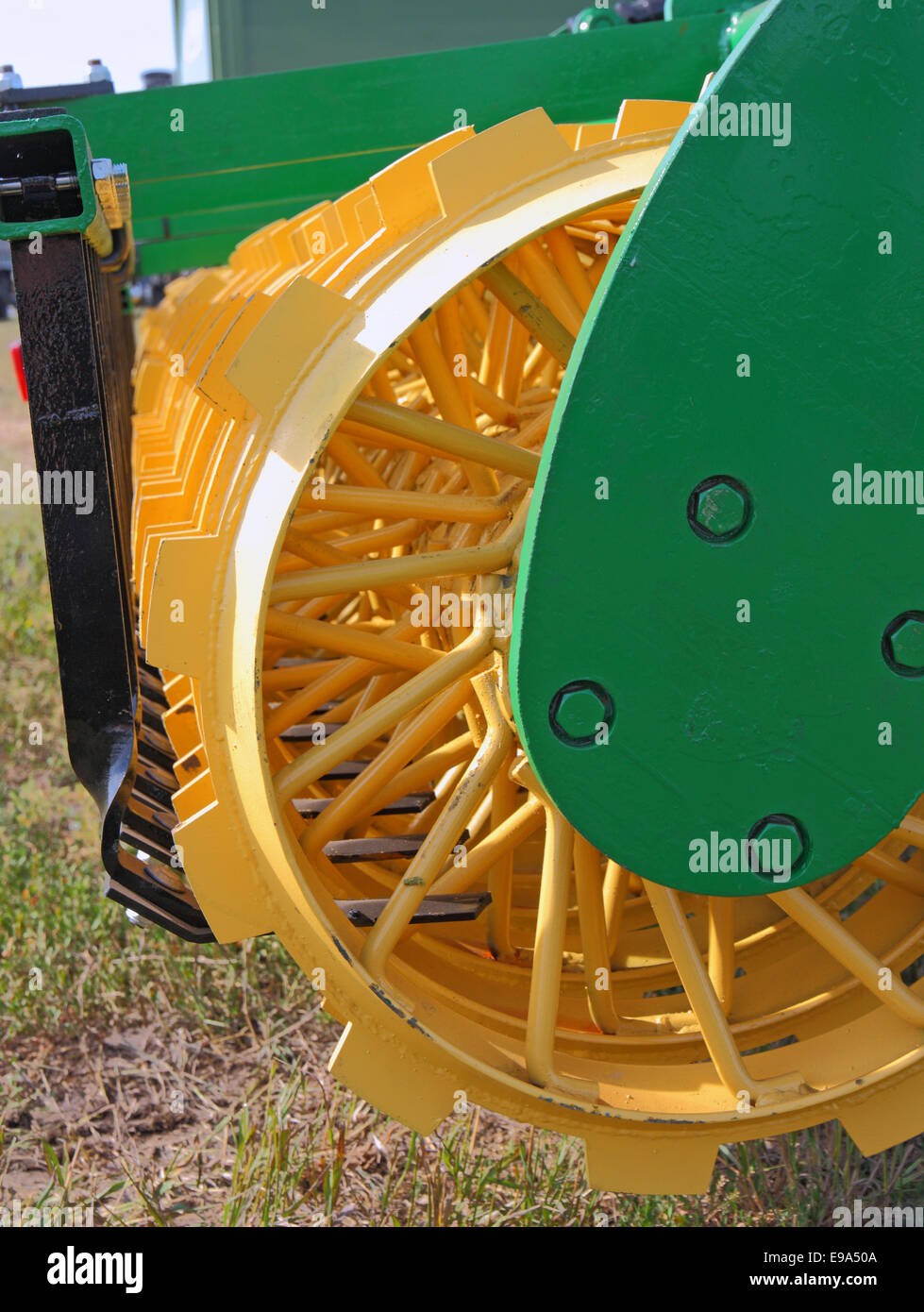 disc harrow behind tractor turning the soil Stock Photo - Alamy
