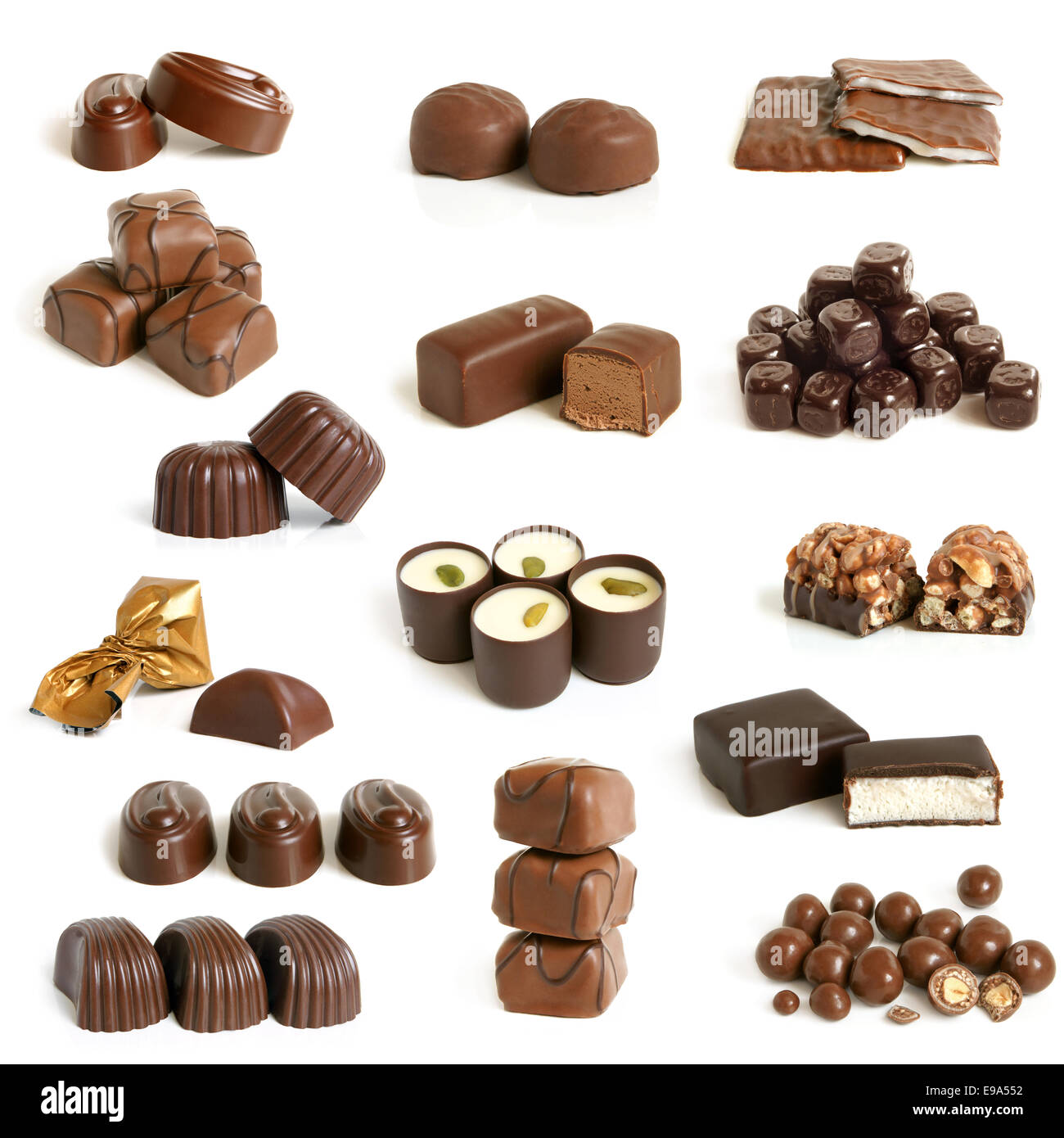 Chocolate sweets collection Stock Photo - Alamy