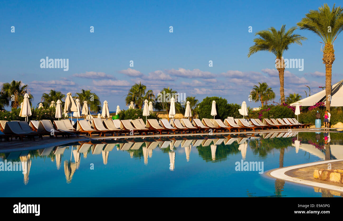 Pool at The Coral Beach Hotel and Spar Cyprus Stock Photo - Alamy