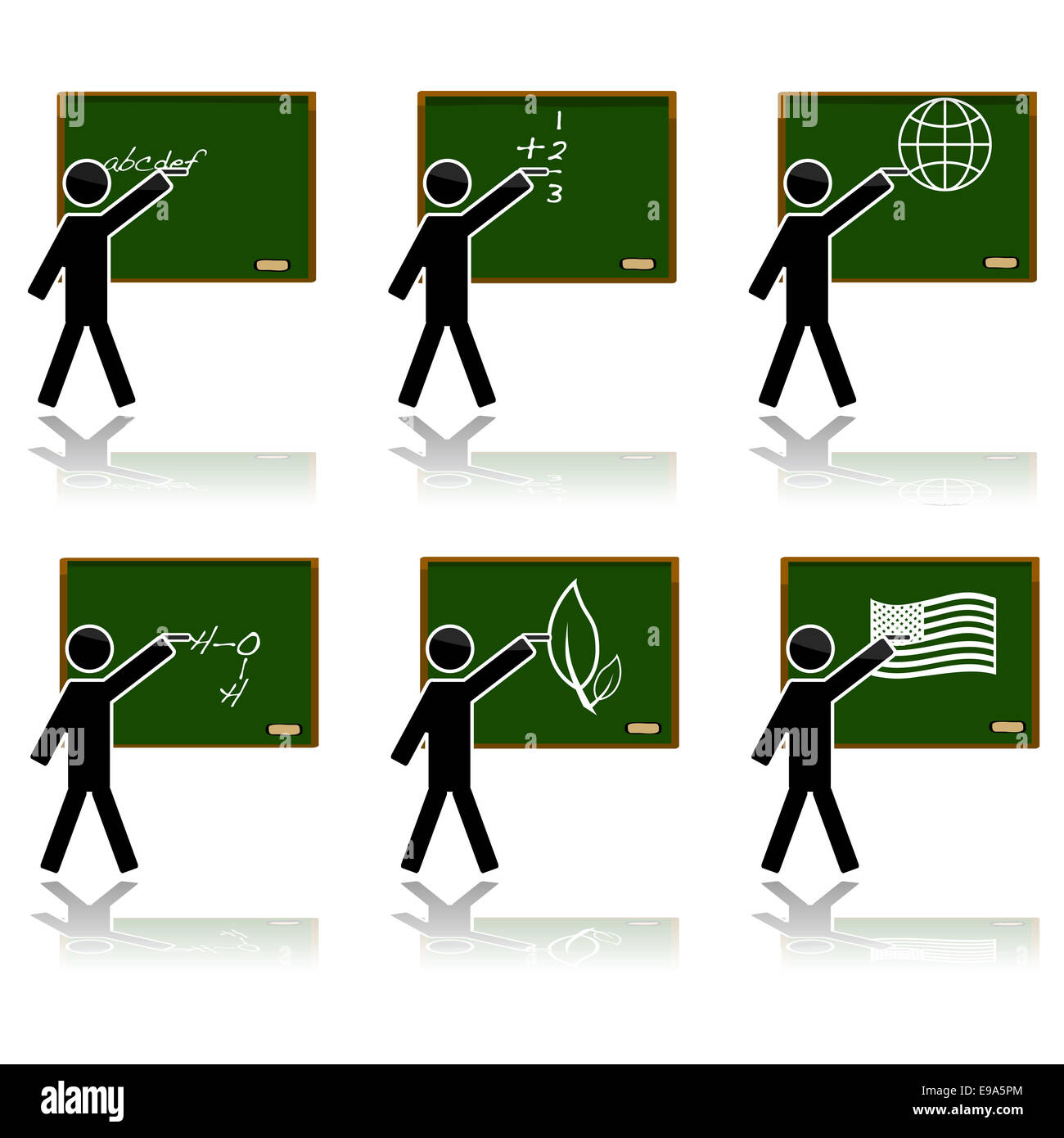School blackboard stick figure hi-res stock photography and images - Alamy