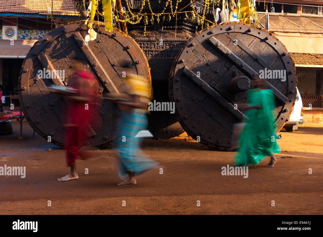 People Walking Ratha Chariot Wheels Blurred Stock Photo - Alamy
