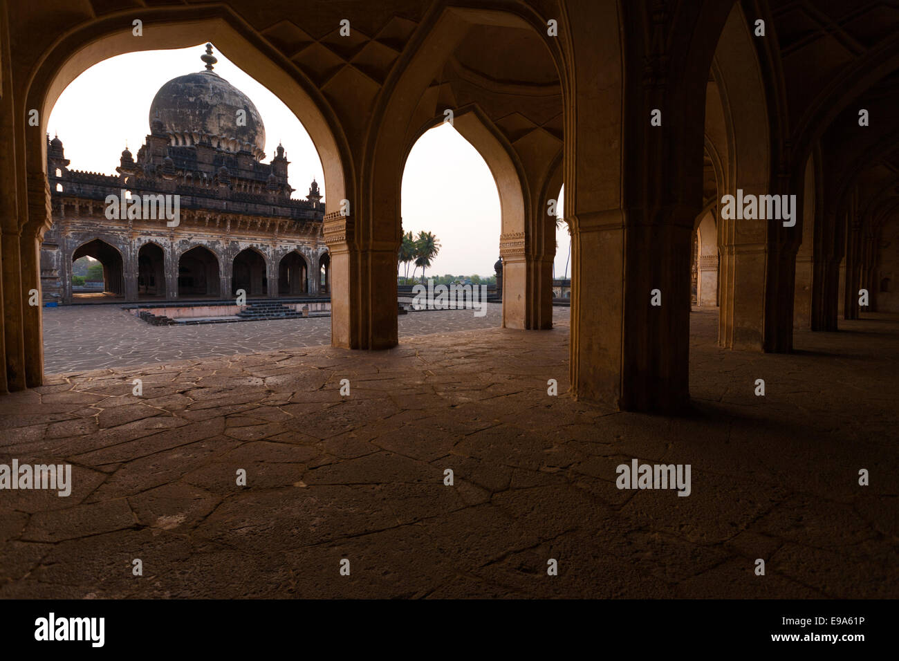 Ibrahim Roza Rauza Mausoleam Arches Framed Stock Photo - Alamy
