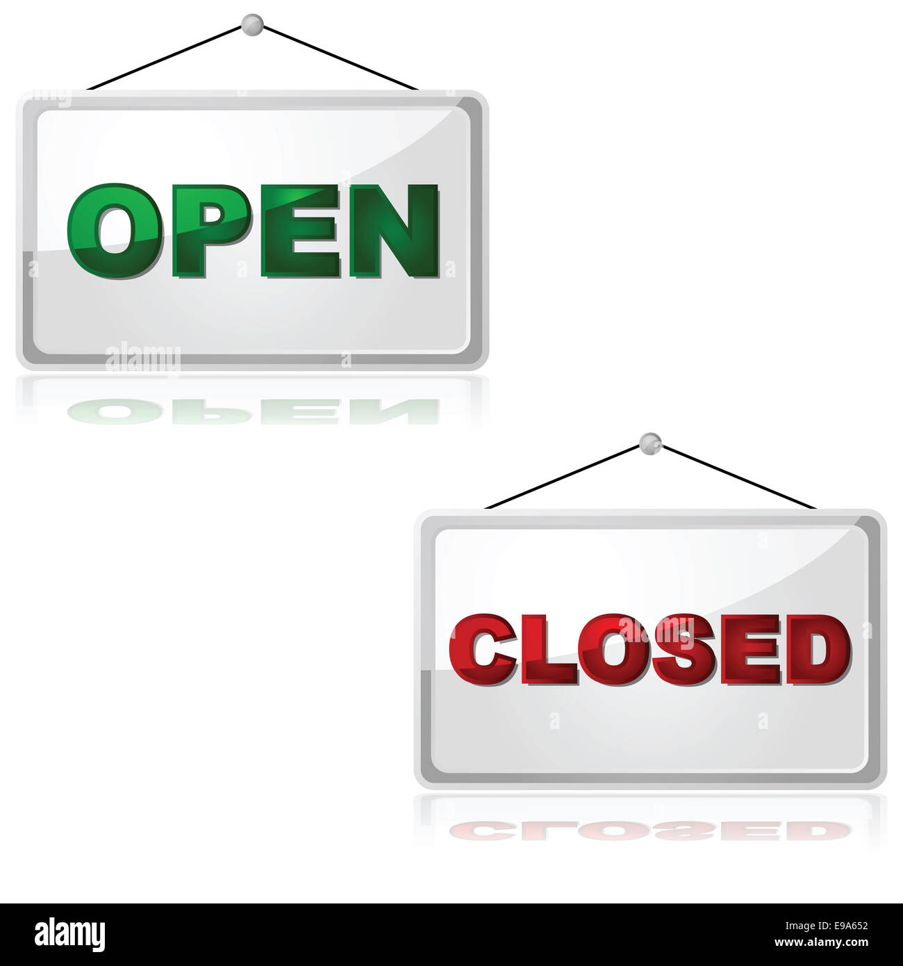 Open and closed signs Stock Photo - Alamy