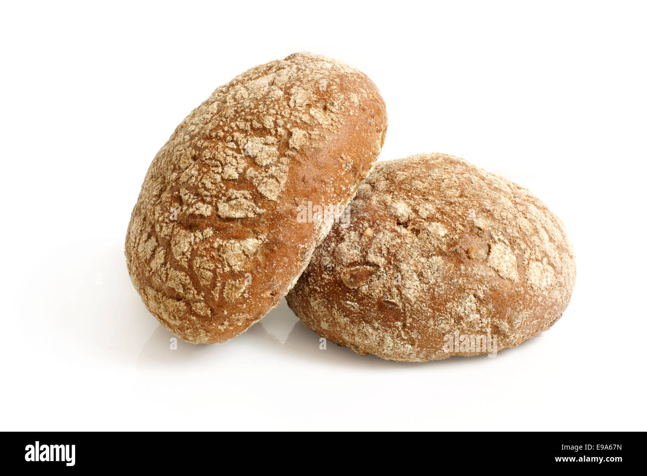 Round rye buns Stock Photo - Alamy