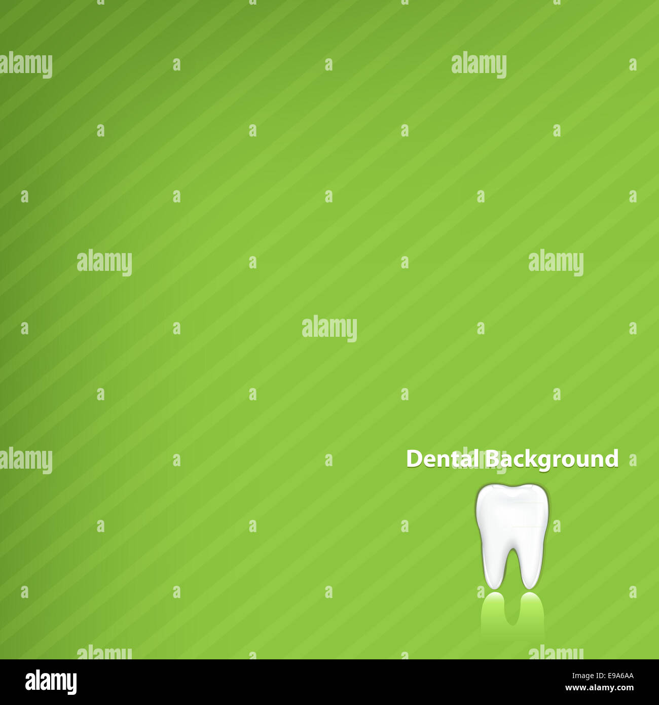 Dental Green Background With Tooth Stock Photo - Alamy