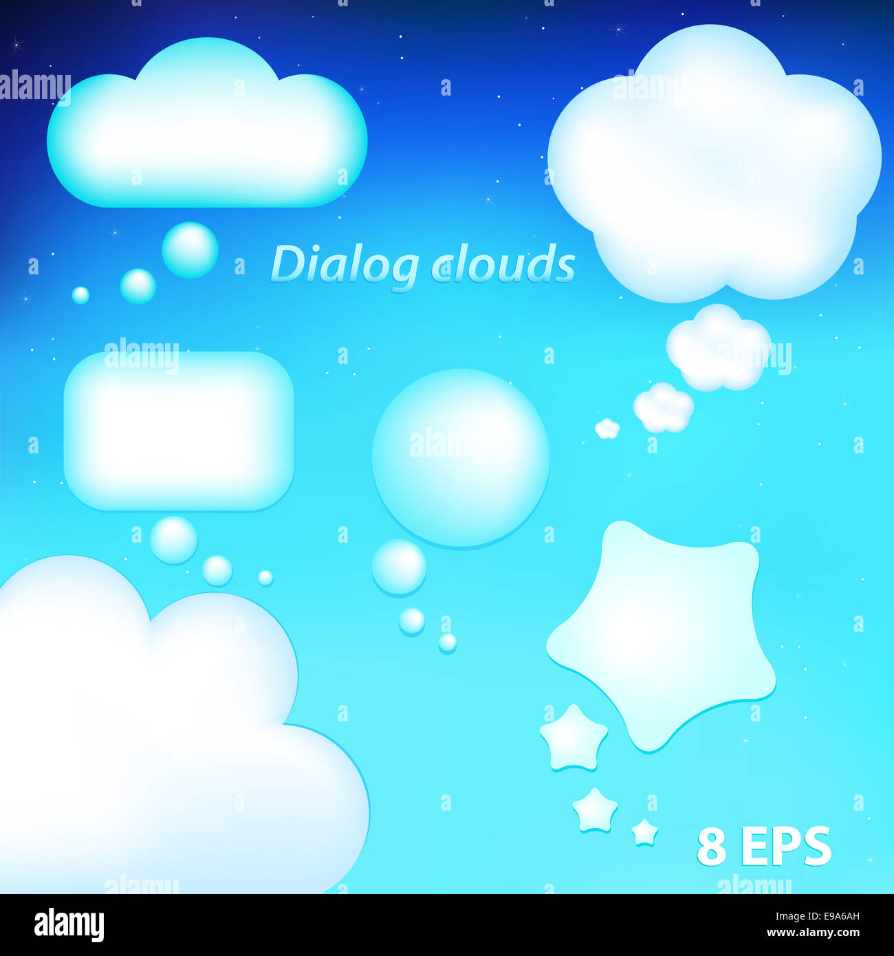 Dialog Clouds Stock Photo - Alamy