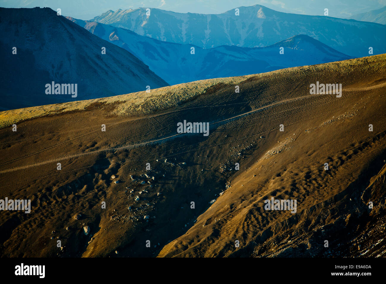 view from the side of a volcano Stock Photo - Alamy