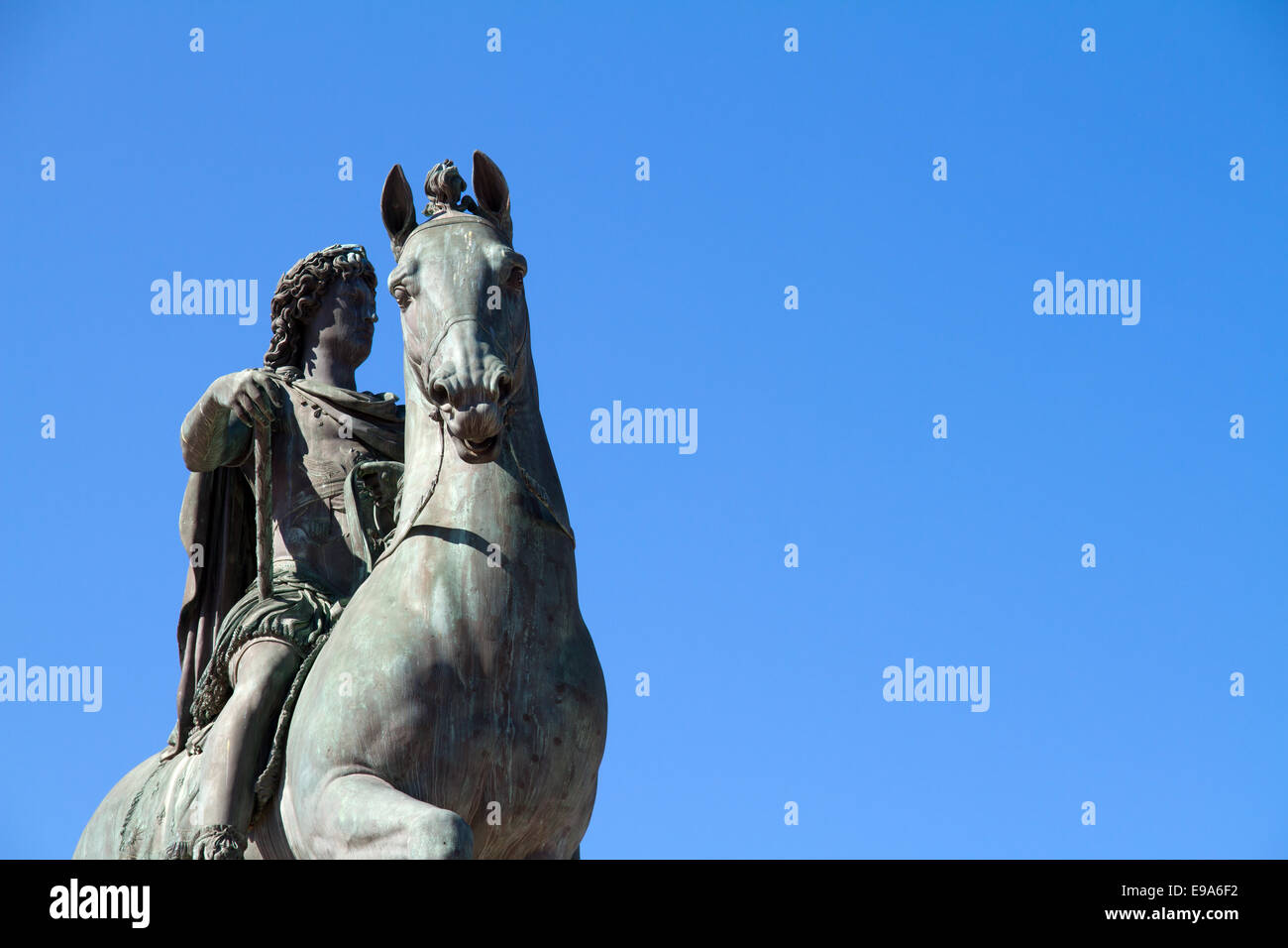 Statue of Louis XIV in Lyon city Stock Photo - Alamy