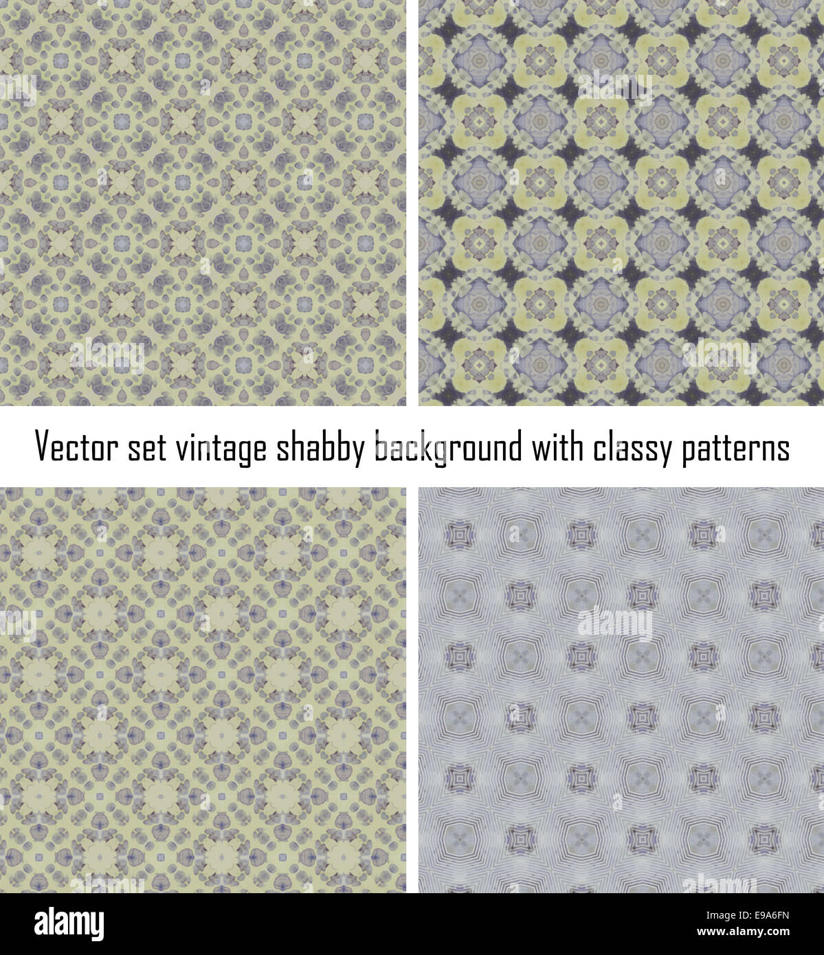 set vintage background classical patterns Stock Photo - Alamy
