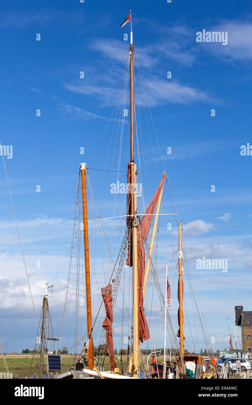 Old Thames Sailing barge at Faversham Kent Stock Photo - Alamy