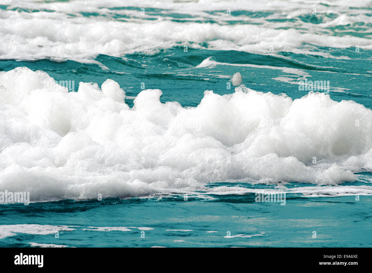 White foam on a sea water surface Stock Photo - Alamy