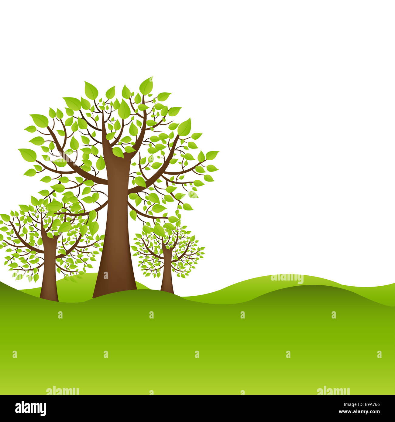Background With Trees Stock Photo - Alamy