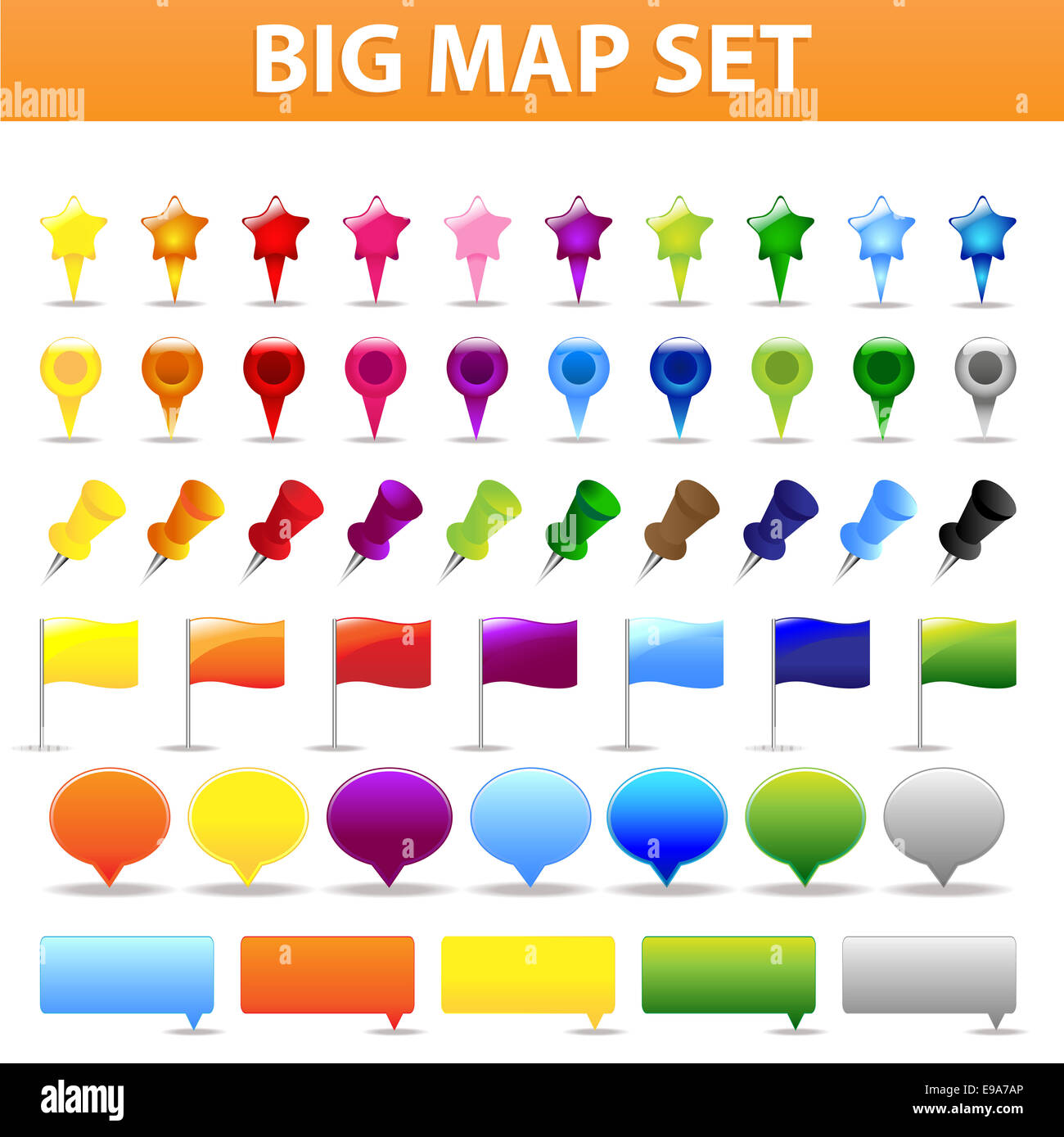 Big Map Set Stock Photo - Alamy