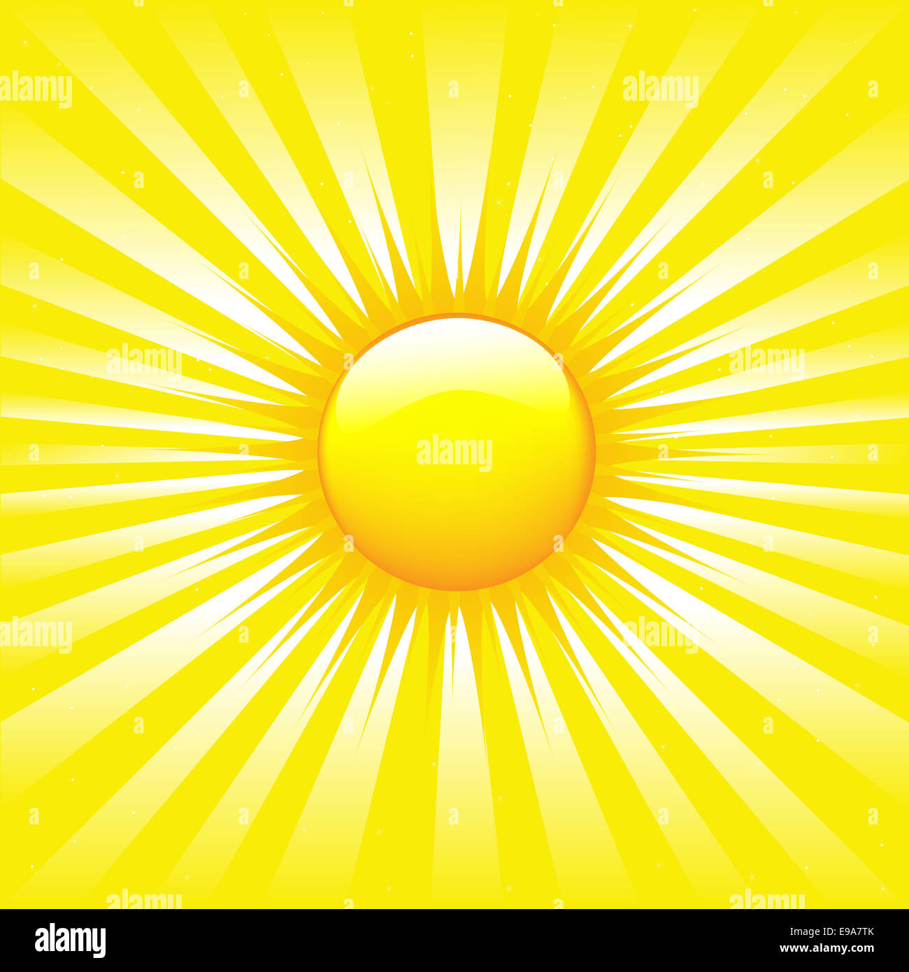 Bright Sunburst With Beams Stock Photo - Alamy