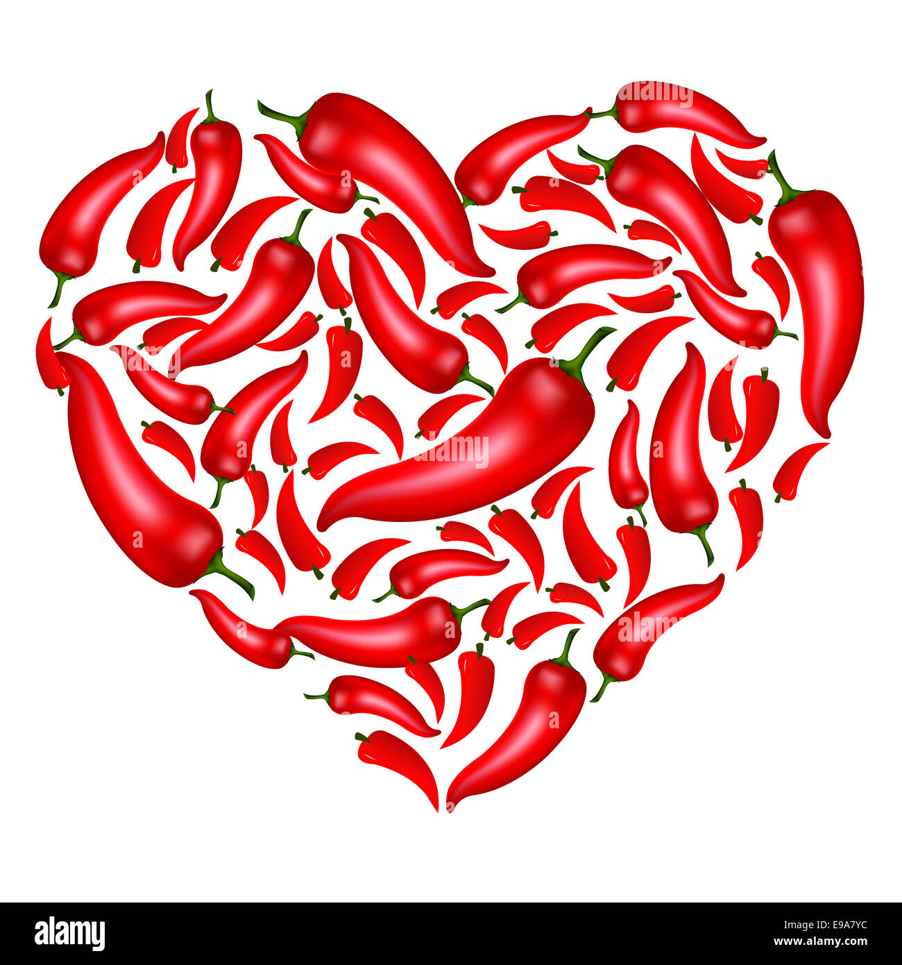 Red pepper heart Cut Out Stock Images & Pictures - Alamy