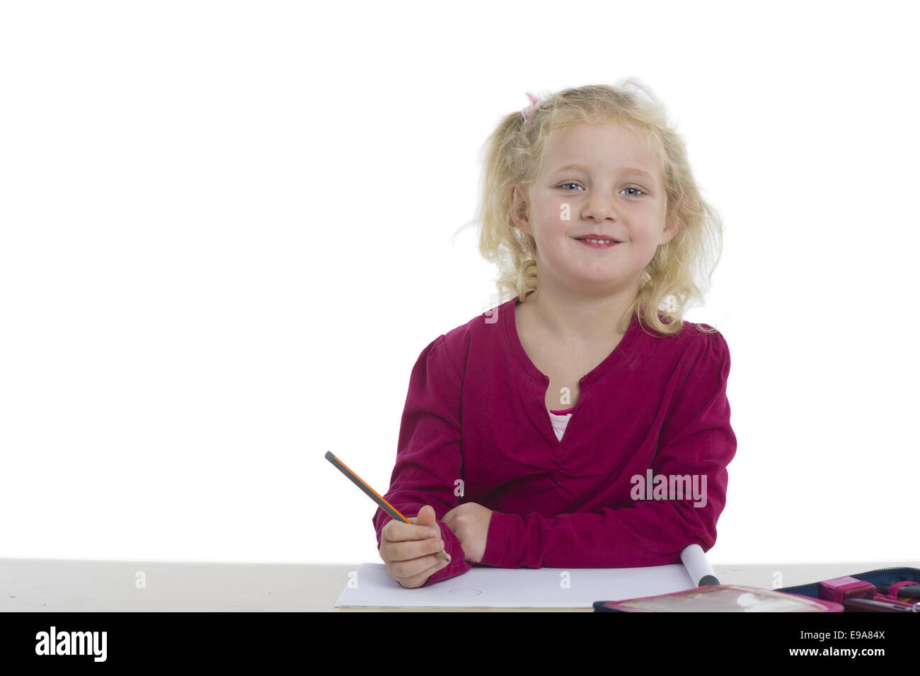 Child with paint pen Stock Photo - Alamy