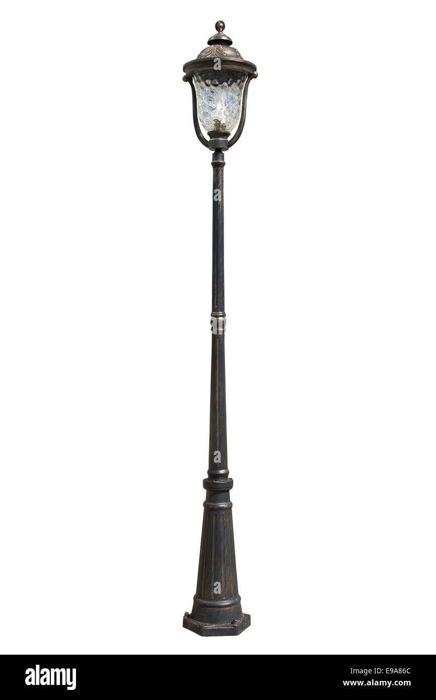 An isolated photo of an old street lamppost Stock Photo - Alamy