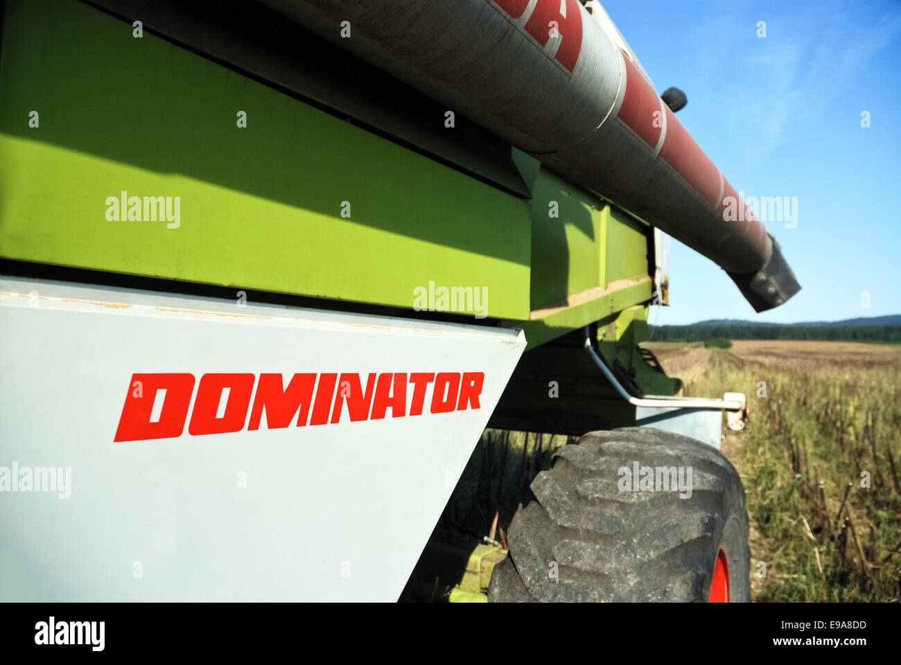Side view of a harvester Stock Photo - Alamy