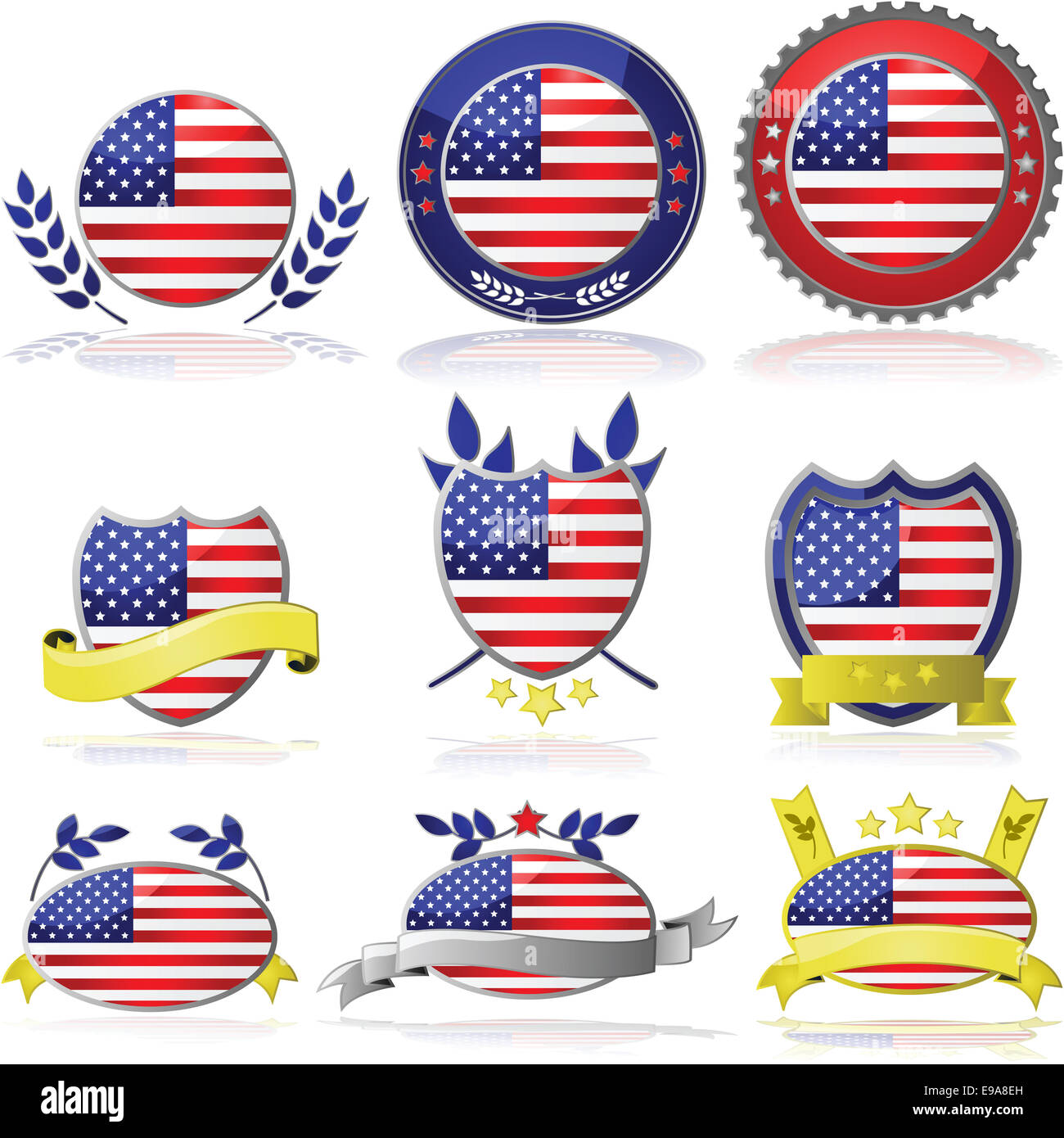 Shield badges hi-res stock photography and images - Alamy