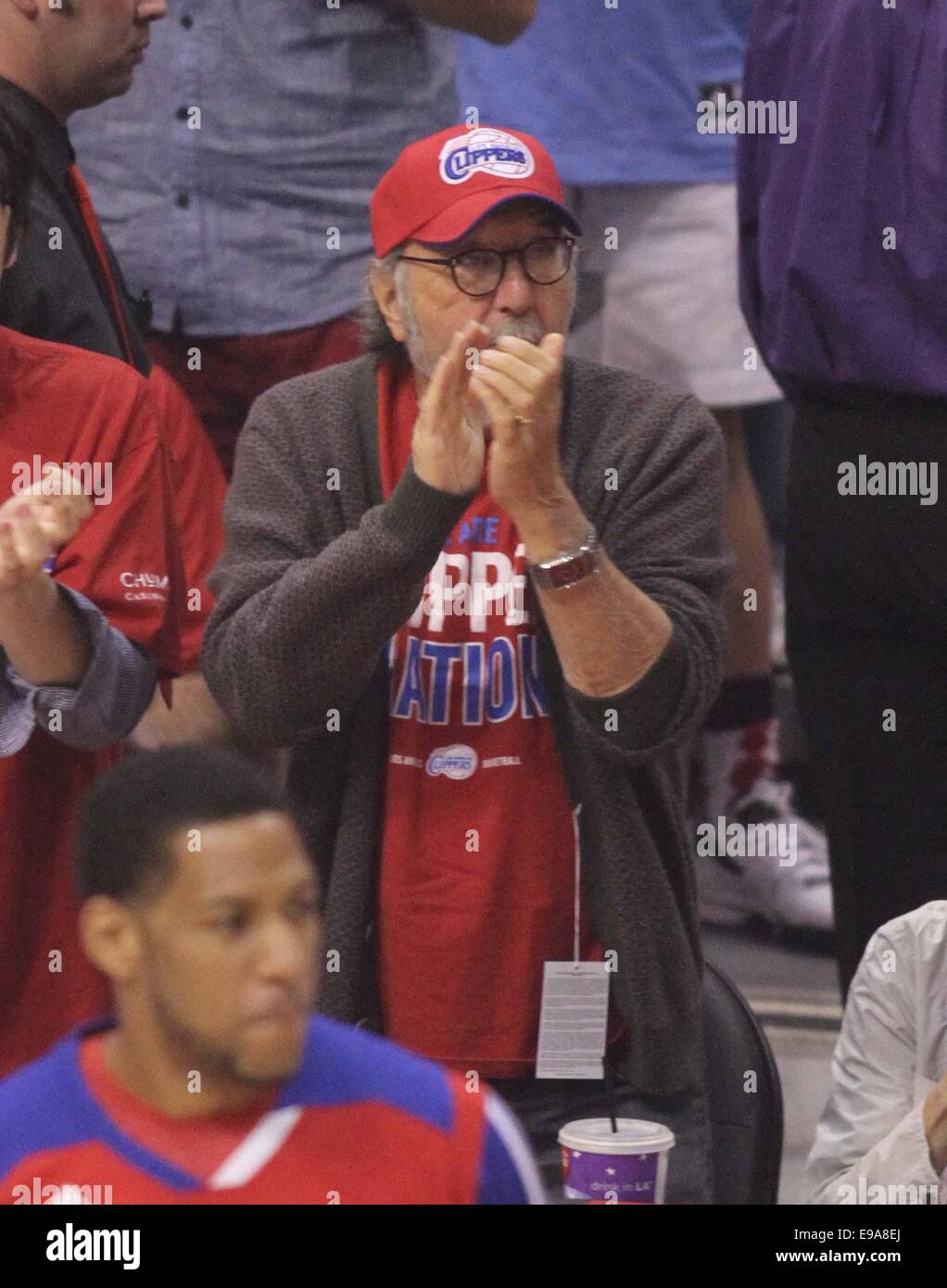 Celebrities at the Clippers Playoff game. The Golden State Warriors ...