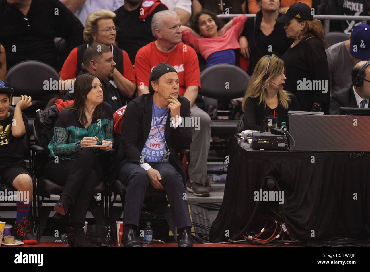 Celebrities at the Clippers Playoff game. The Golden State Warriors ...