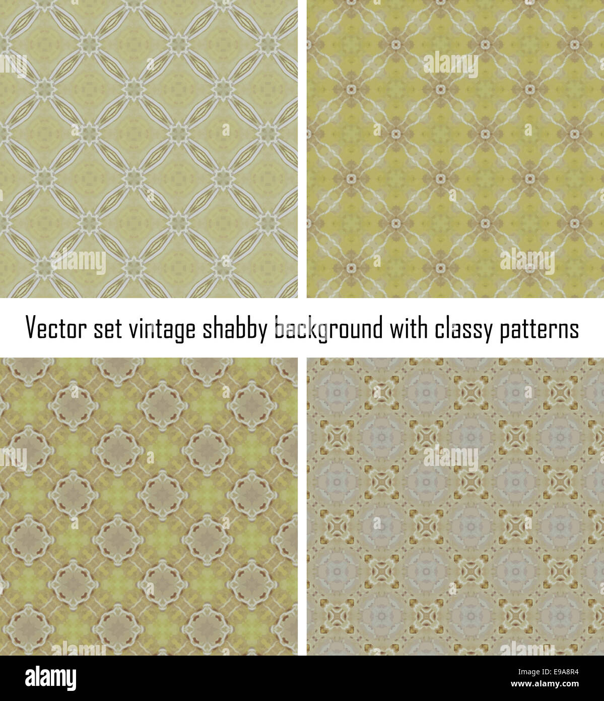 set vintage background classical patterns Stock Photo - Alamy