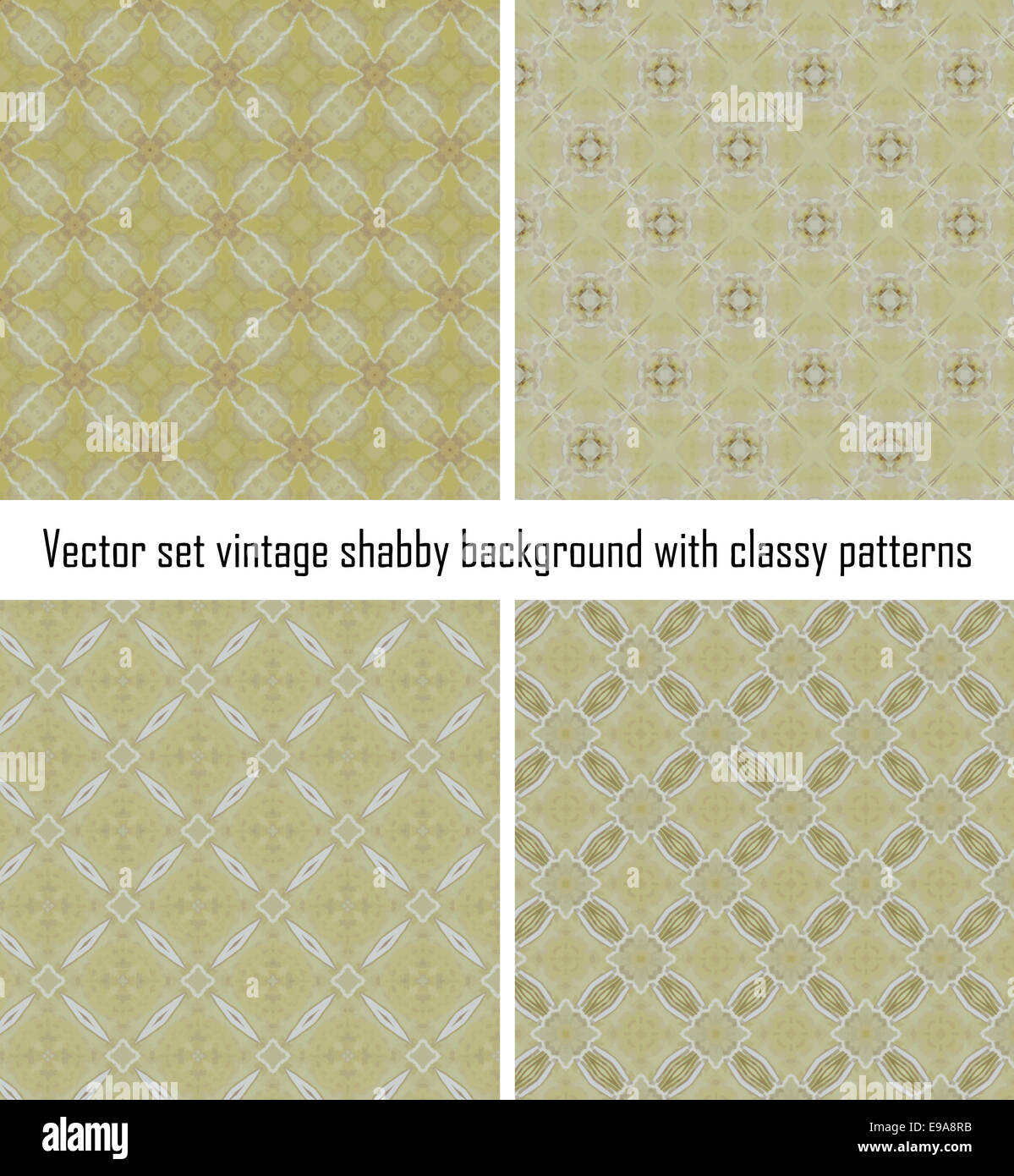 set vintage background classical patterns Stock Photo - Alamy