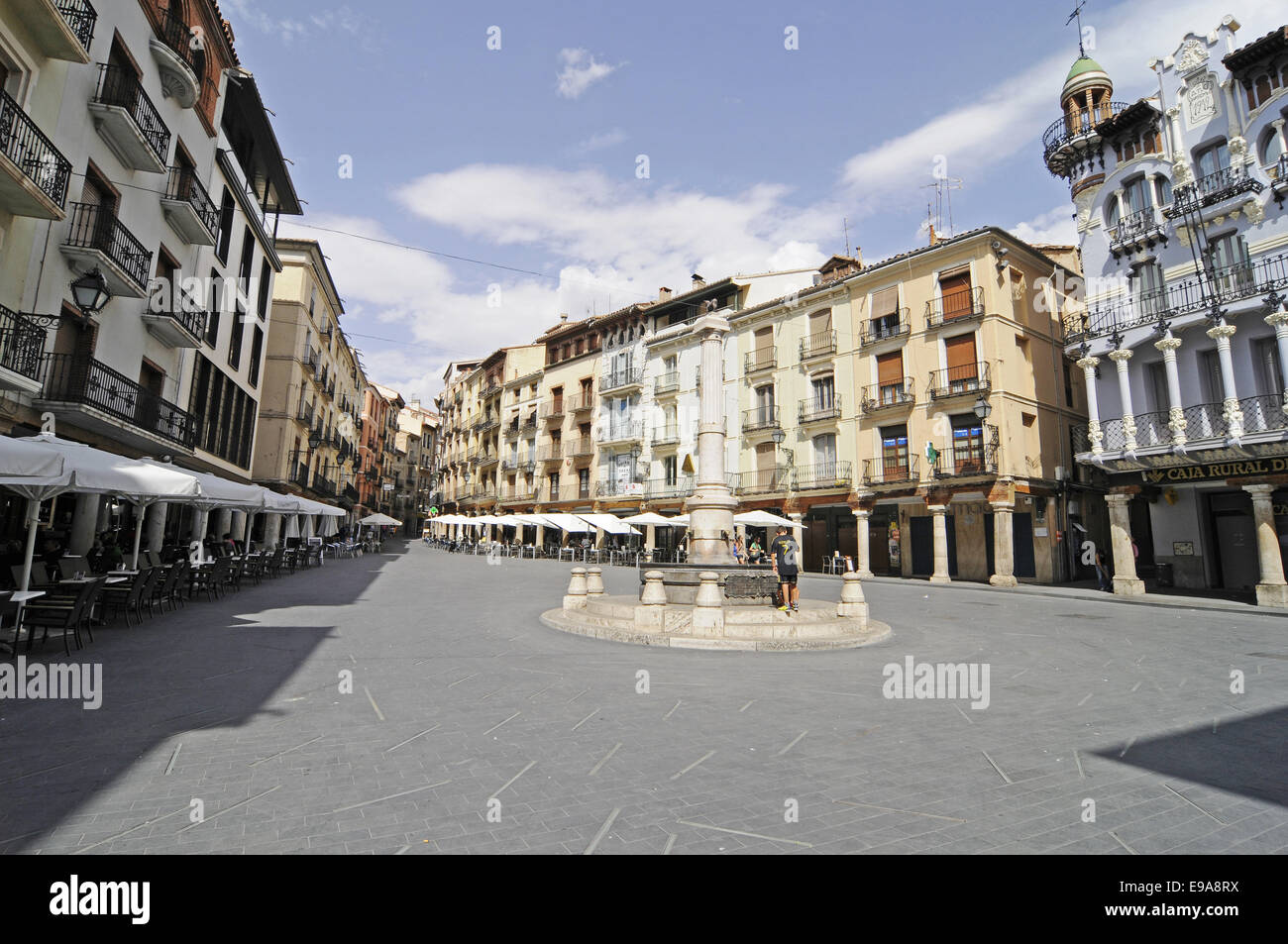 Carlos Castel square, Teruel, Spain Stock Photo - Alamy