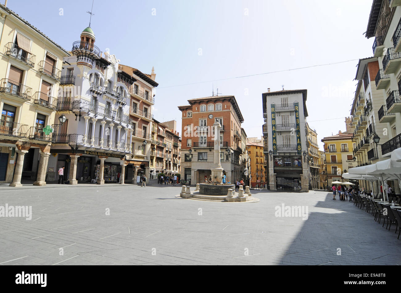 Carlos Castel square, Teruel, Spain Stock Photo - Alamy