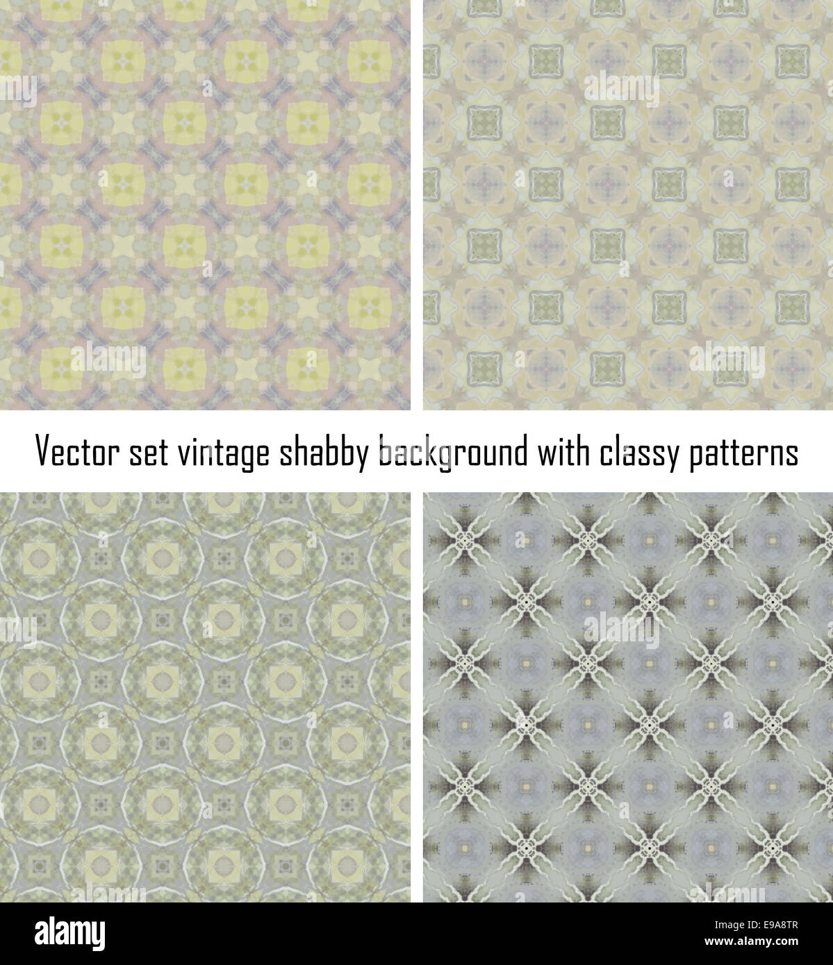 set vintage background classical patterns Stock Photo - Alamy