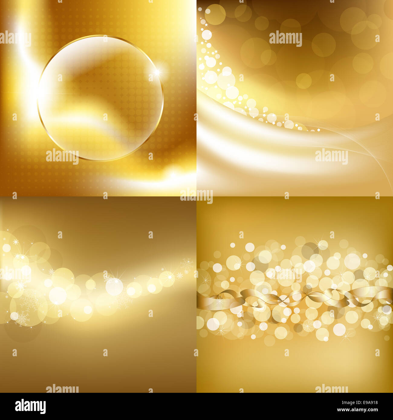 Gold Backgrounds Set Stock Photo - Alamy