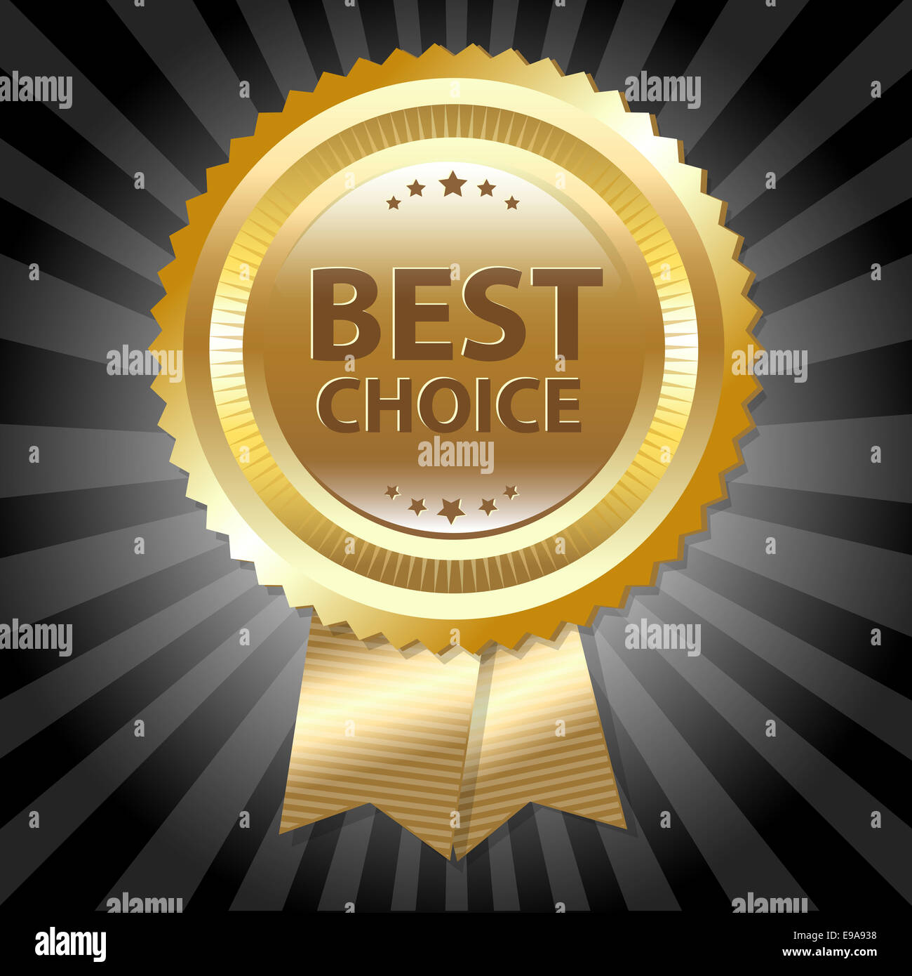 Gold sign medal ribbons hi-res stock photography and images - Alamy