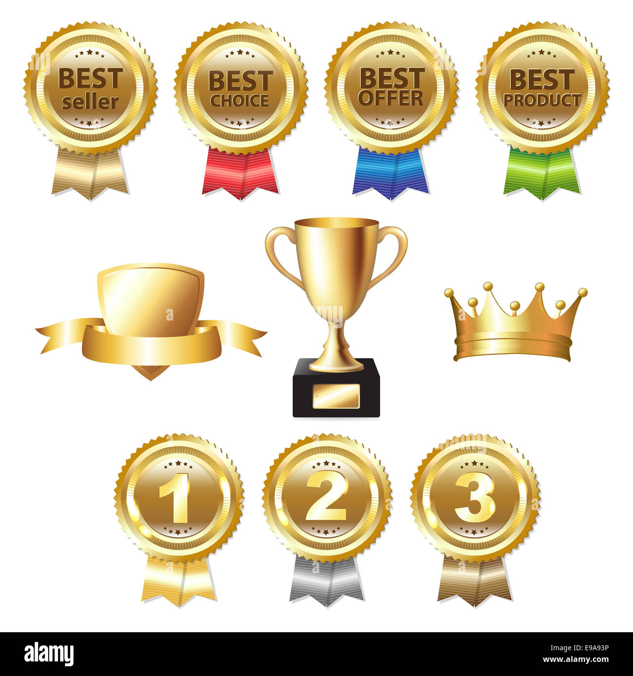 Golden badge of honour hi-res stock photography and images - Alamy