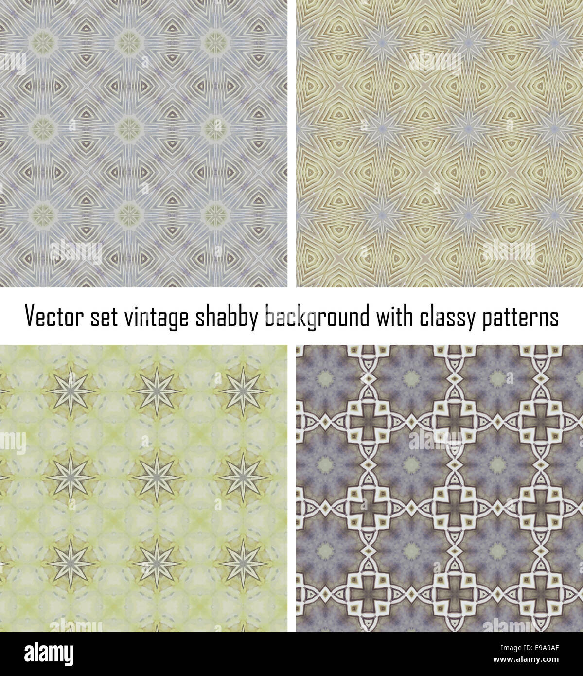 set vintage background classical patterns Stock Photo - Alamy