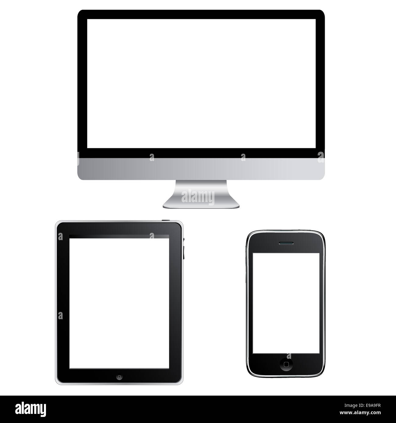 Set Of Contemporary Gadgets Stock Photo - Alamy