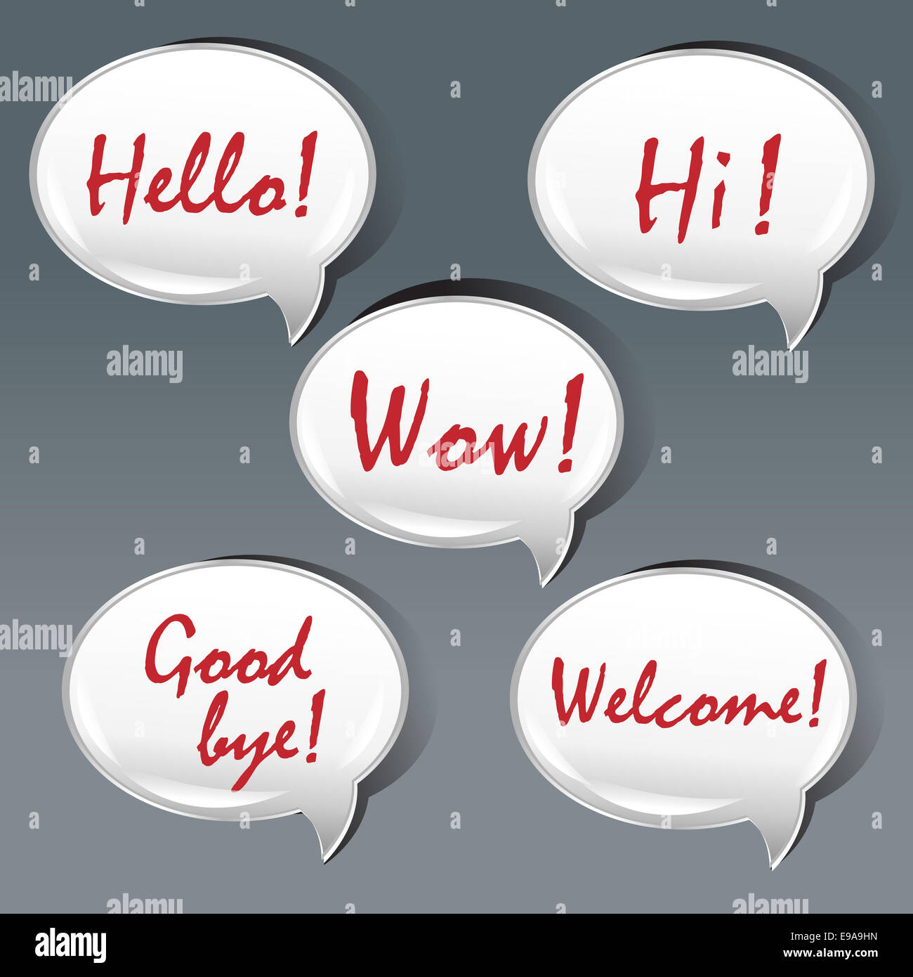 Hi speech bubble hi-res stock photography and images - Alamy