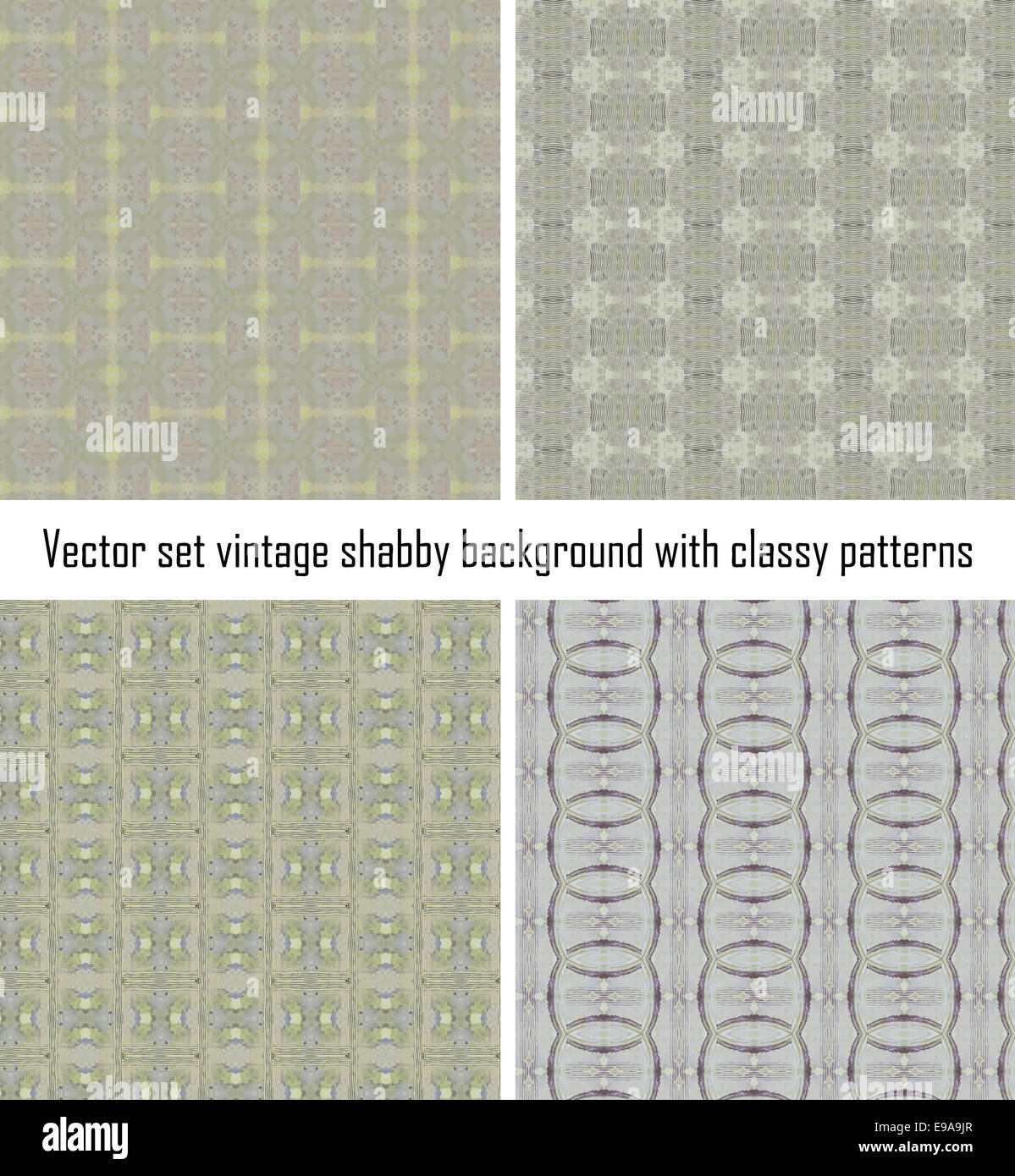set vintage background classical patterns Stock Photo - Alamy