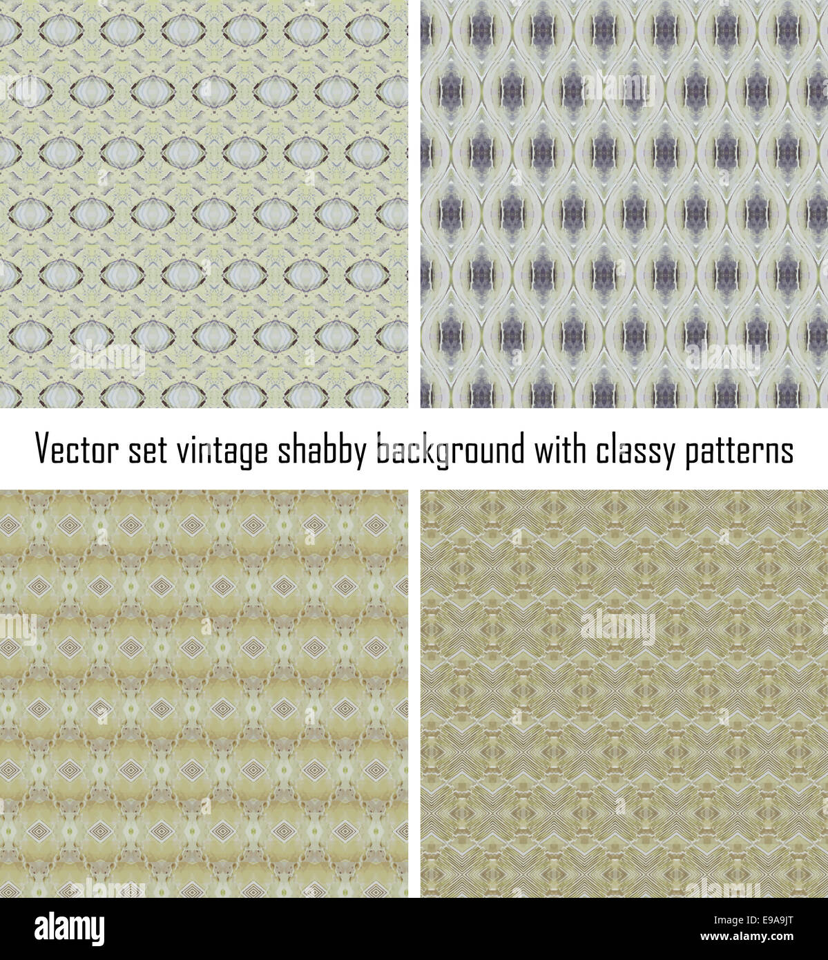 set vintage background classical patterns Stock Photo - Alamy