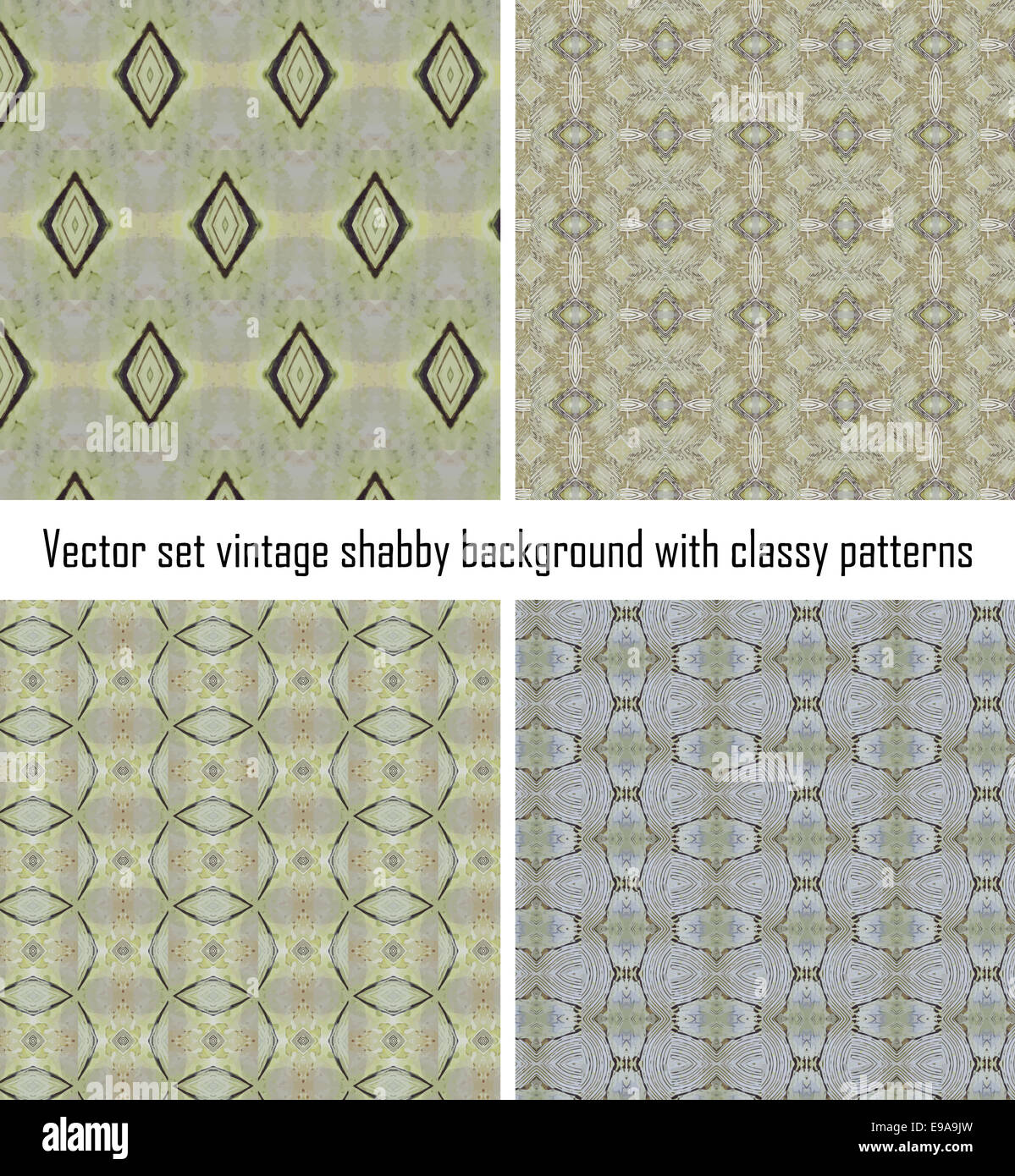 set vintage background classical patterns Stock Photo - Alamy