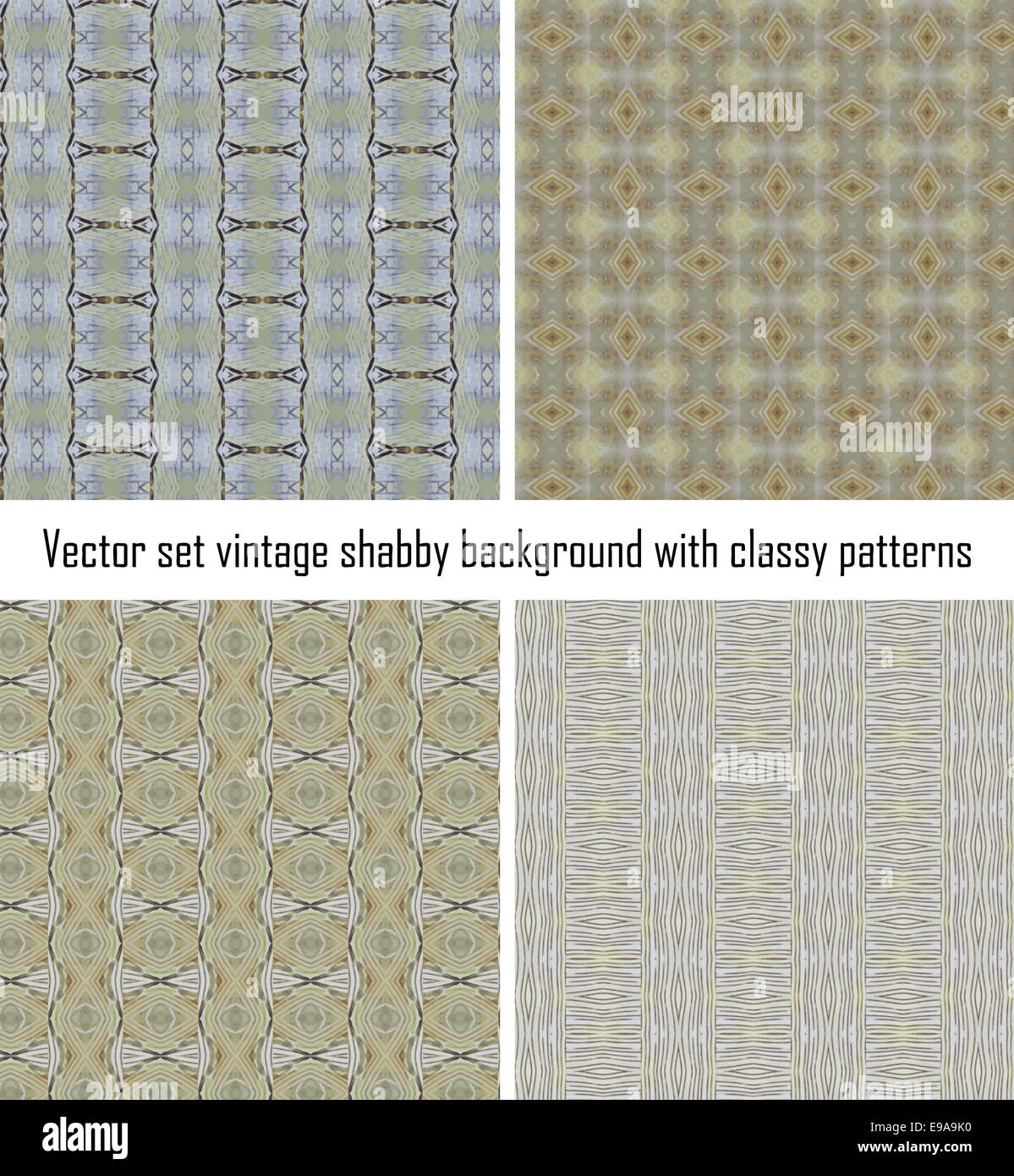 set vintage background classical patterns Stock Photo - Alamy